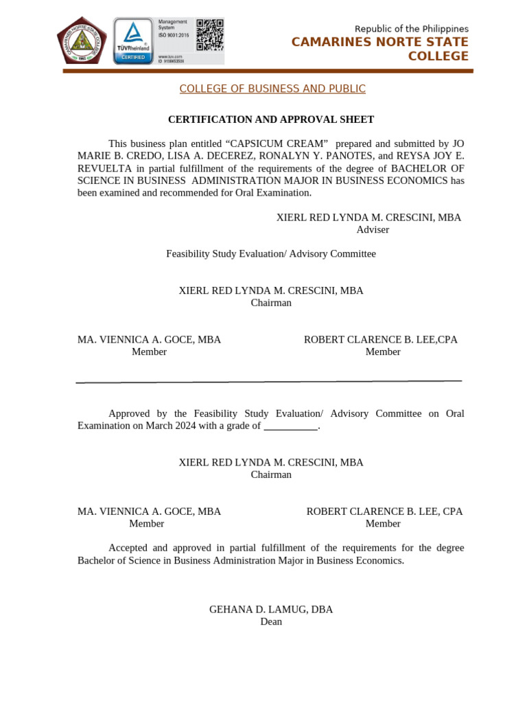 Certification-of-Approval-Sheet-1 | PDF