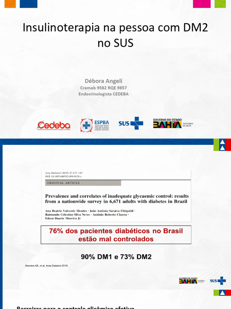 Insulinoterapia Na Pessoa Com DM2 No SUS | PDF