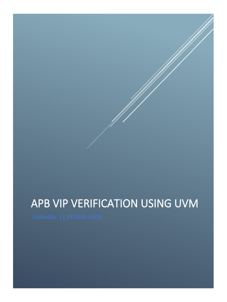 APB VIP Verification using uvm | PDF