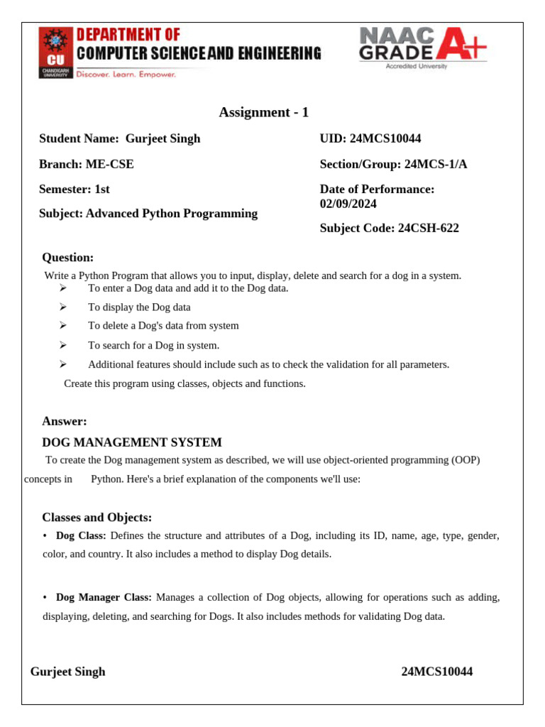 Parangat Python Ass | PDF | Method (Computer Programming) | Class (Computer Programming)