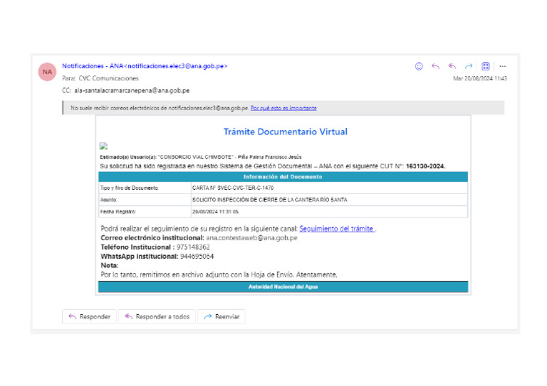 Tramite Documentario Virtual | PDF