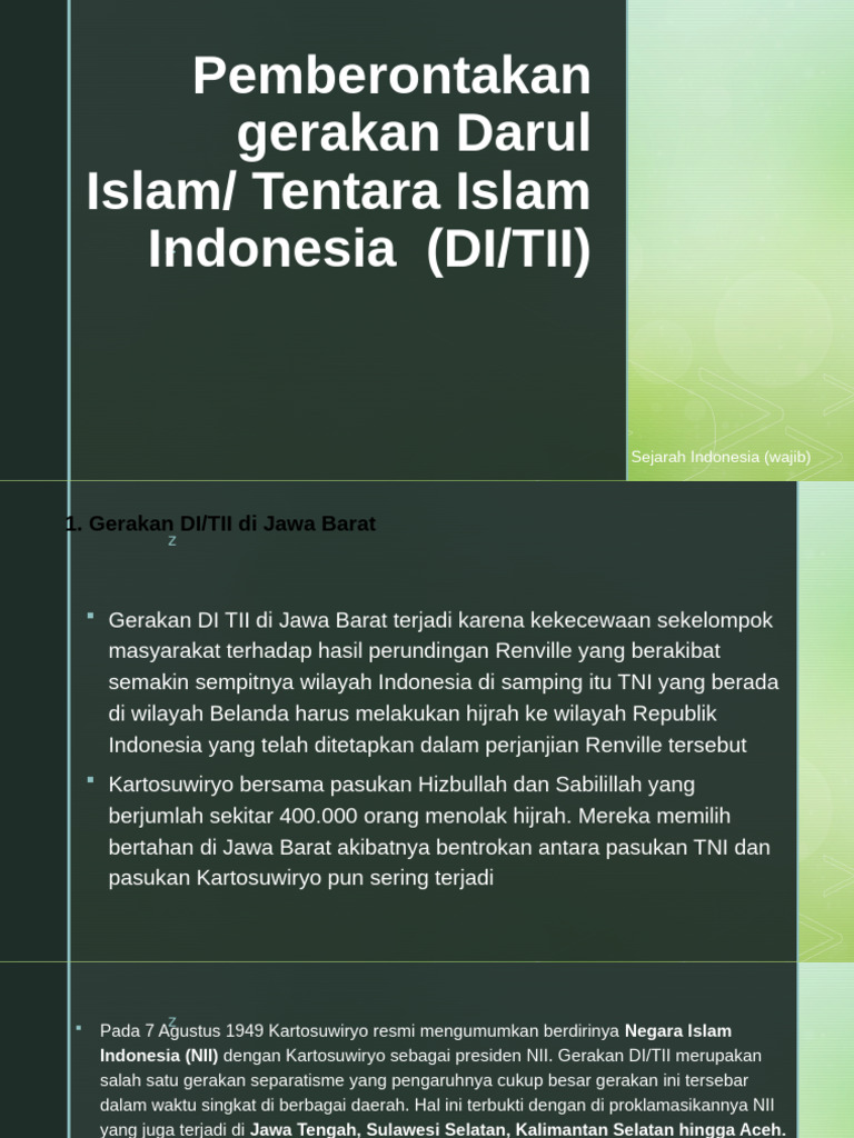 BAB 1 Pemberontakan DI-TIIs | PDF