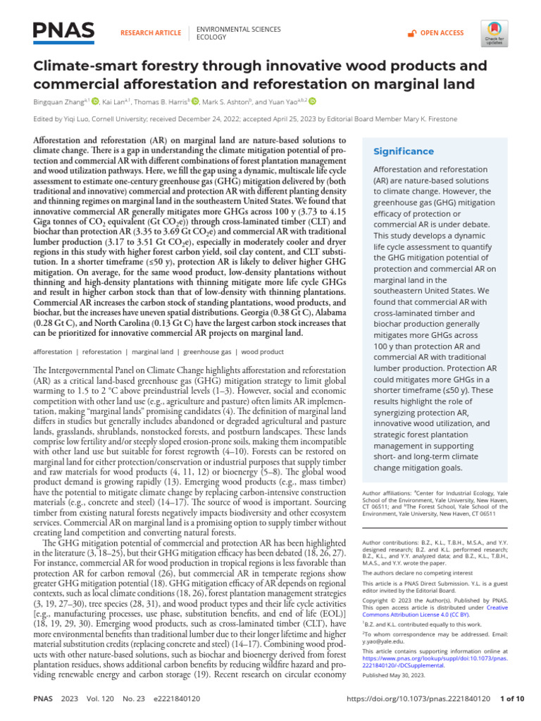 Zhang Et Al 2023 Climate Smart Forestry Through Innovative Wood