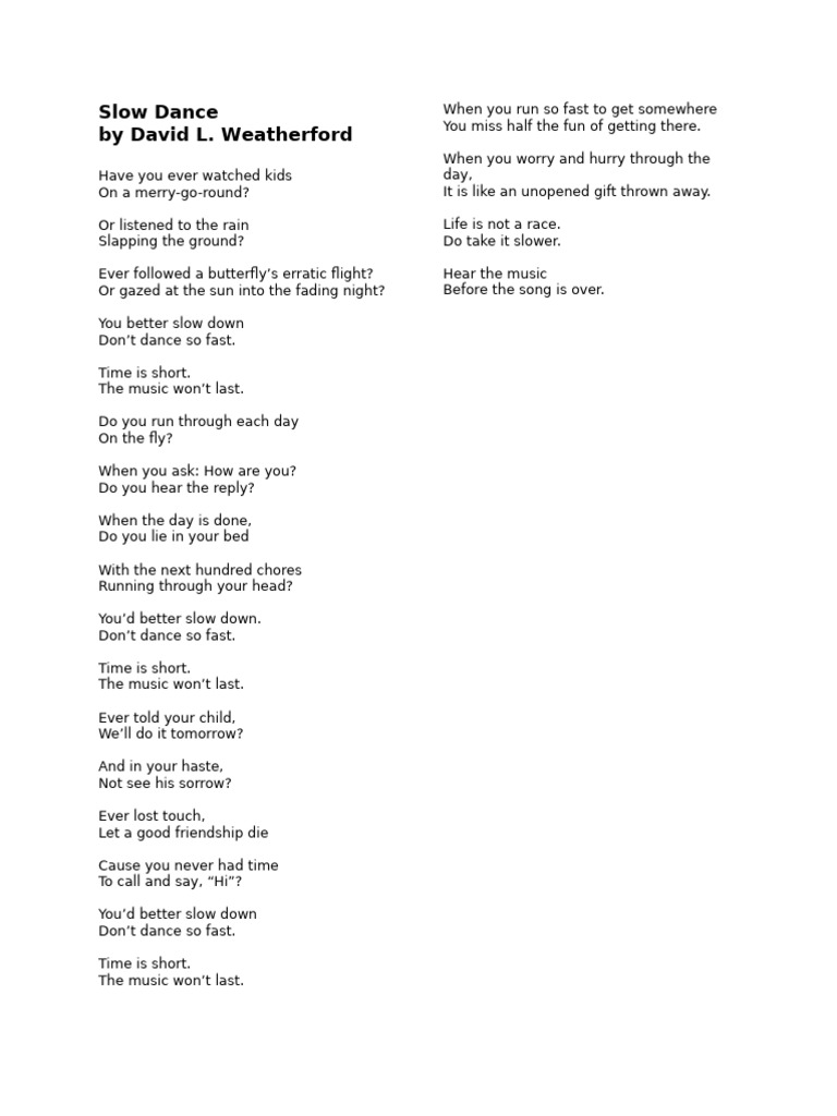 Slow Dance | PDF