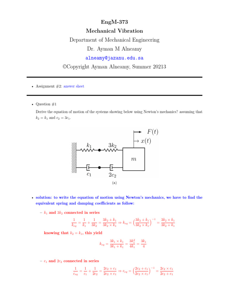 Assignment # 2-Answer Sheet | PDF
