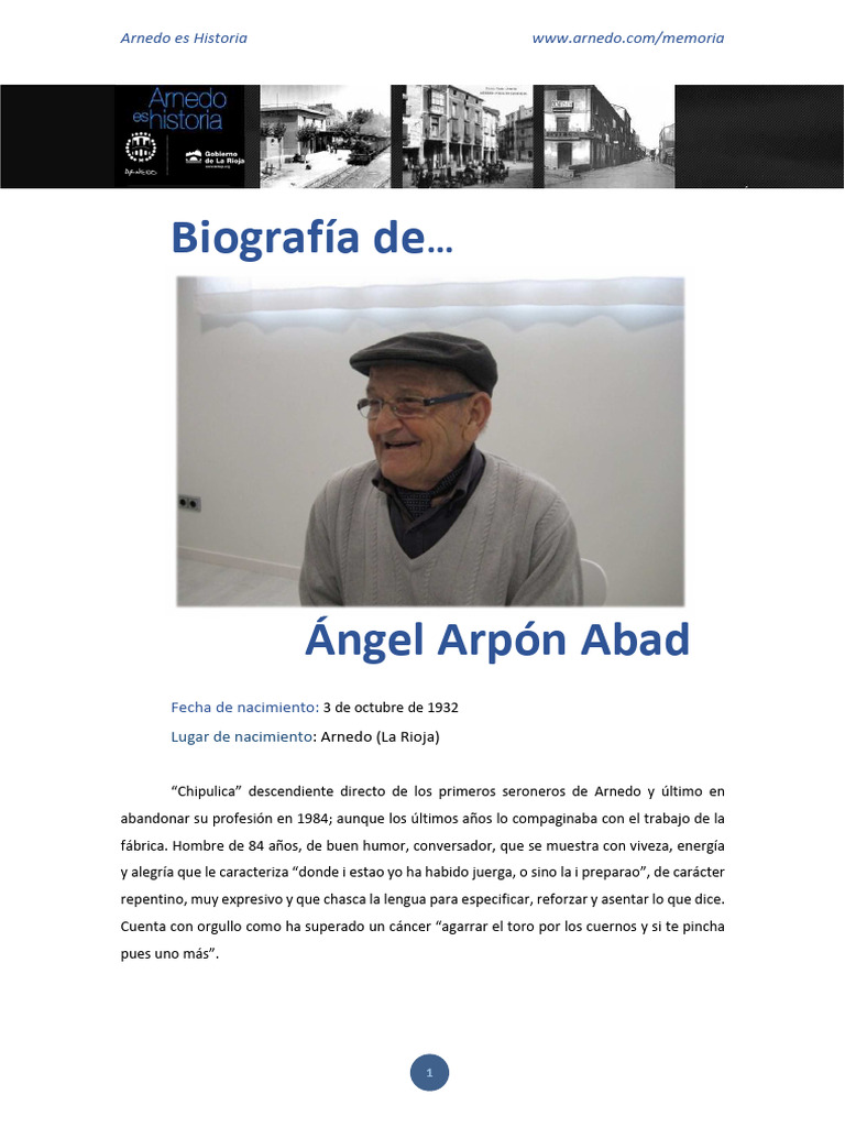 Arpon Abad Angel BiografiaWeb | PDF