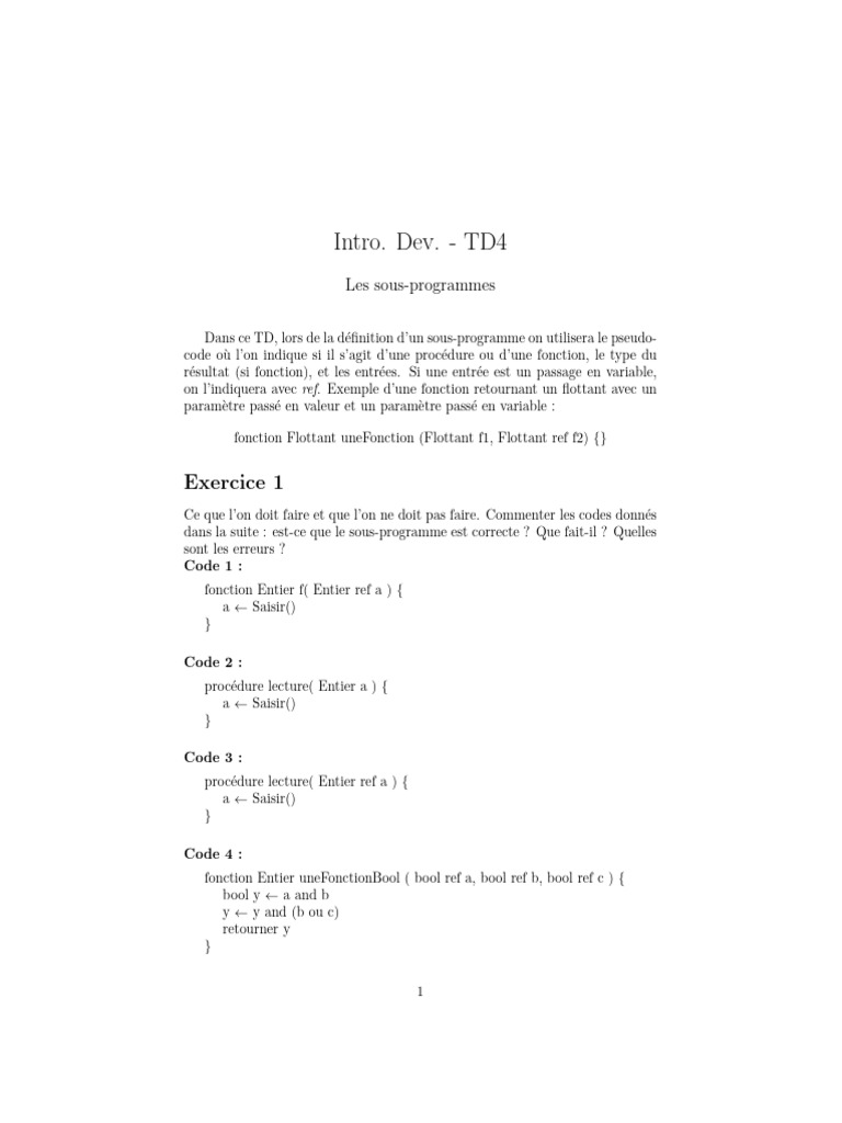 IntroDev___TD4 | PDF
