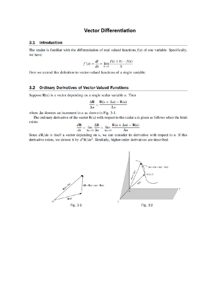 Vector Differentiation | PDF