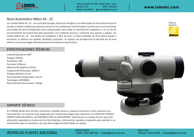 Nivel Nikon As-2c | PDF