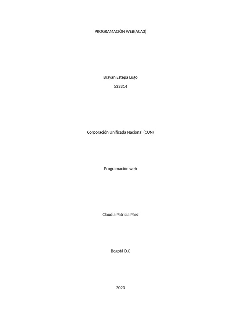 Aca 3 Programación | PDF | Informática