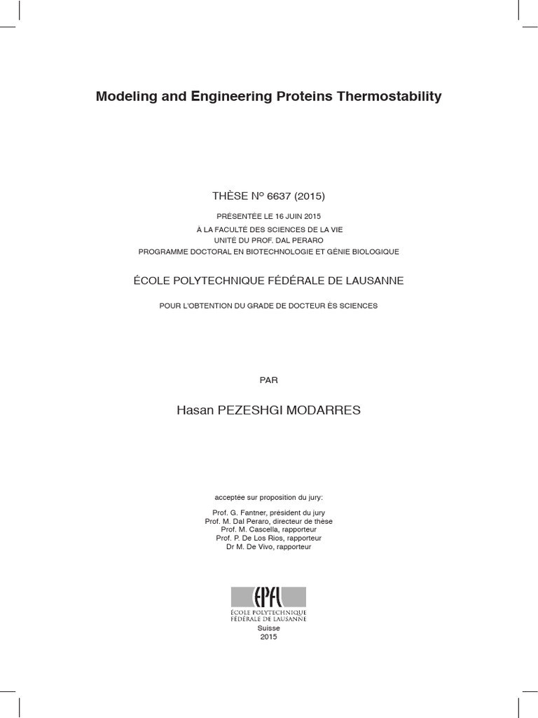 Enhancing Protein Thermostability Engineering | PDF | Force Field ...