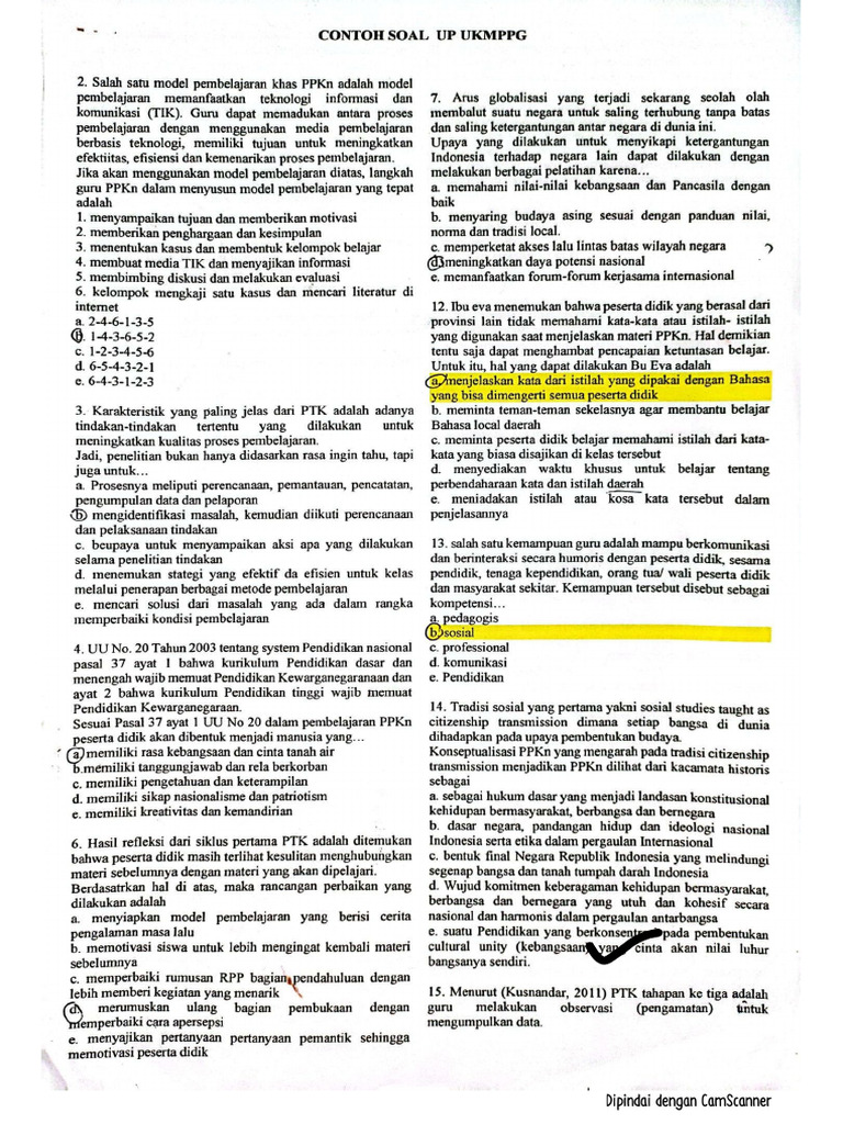 CONTOH SOAL UP PPKn-1 | PDF