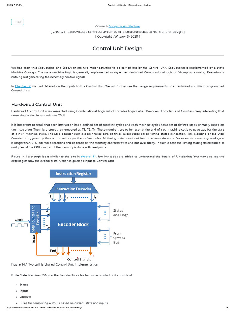 Control Unit Design _ Computer Architecture | PDF Control Unit Design _ Computer Architecture | PDF
