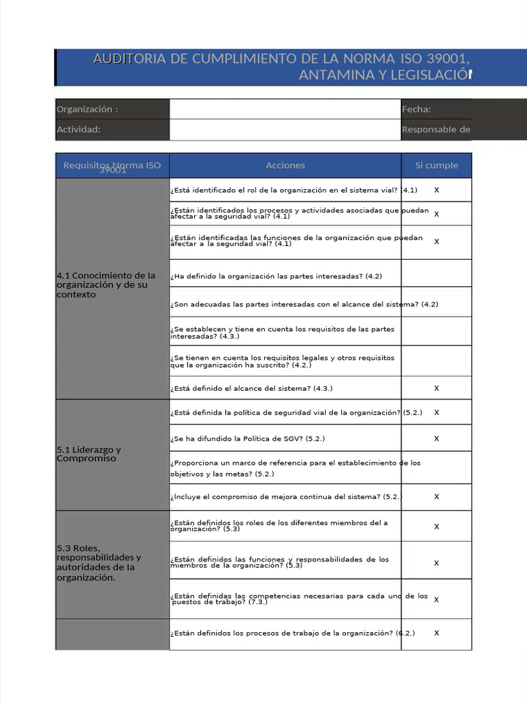 pdf-cuestionario-auditoria-iso-39001 | PDF
