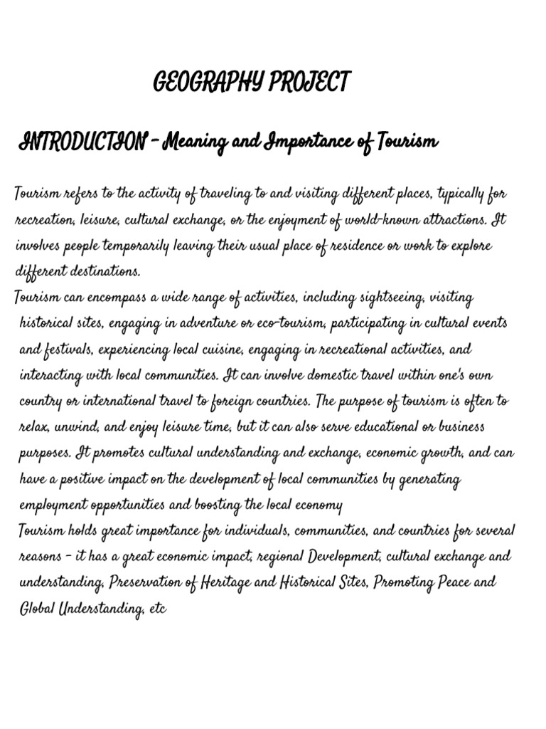 Geography Project | PDF