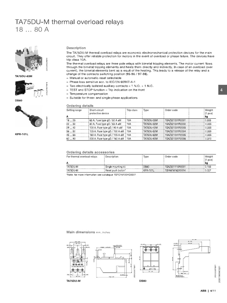 Abb - Ta75 + Db80a | PDF