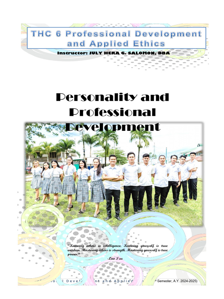 THC 6 Course Learning Module 1 New | PDF | Id | Employment