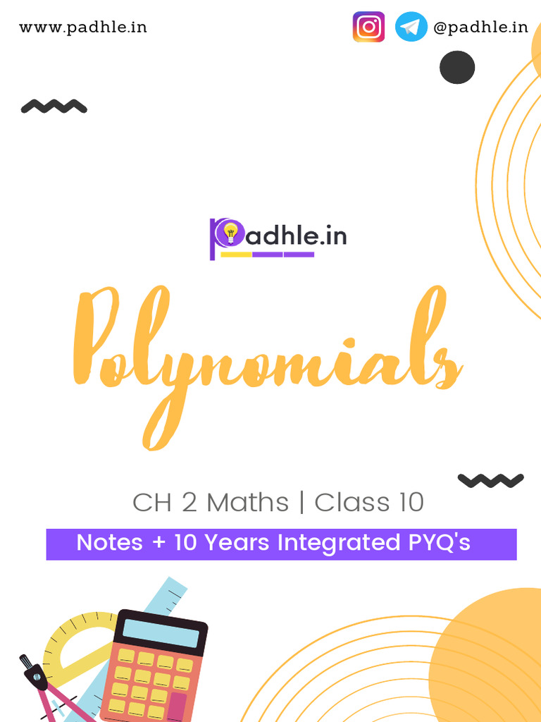 Polynomials Class 10 + Integrated PYQs | PDF
