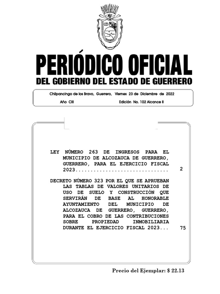 P.O 102 Alcance II Alcozauca 23 Dic 22 | PDF