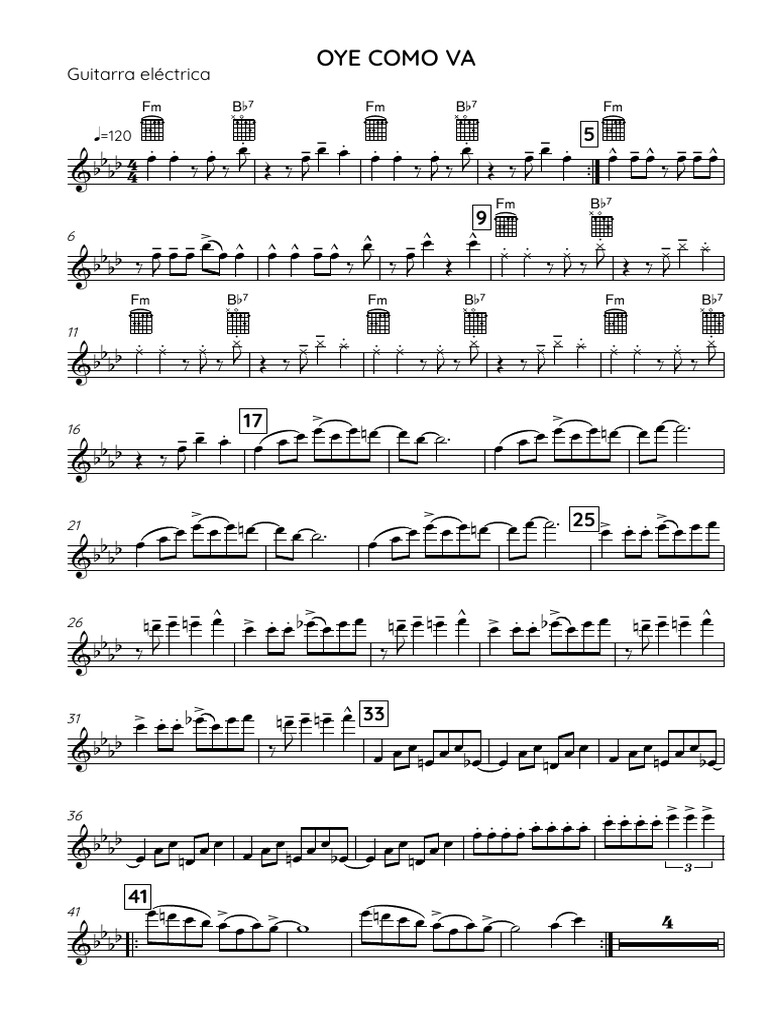 Oye Como Va-Guitarra | PDF