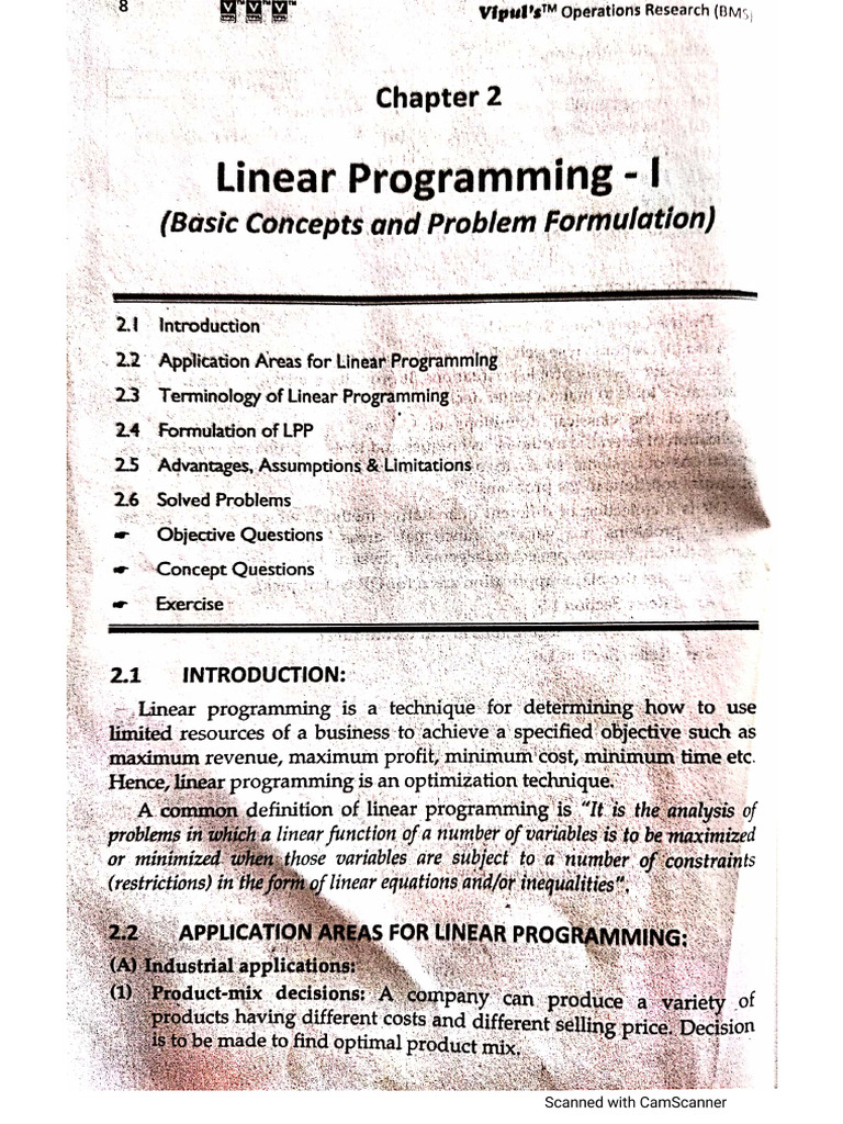Linear Programming I | PDF