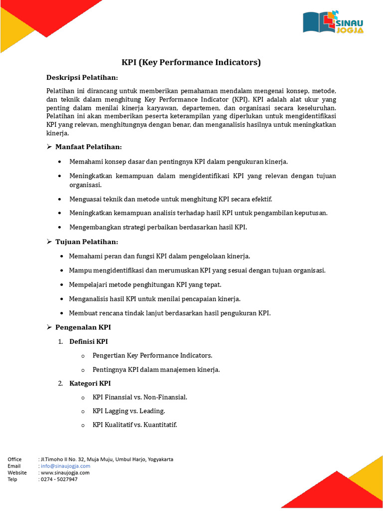 Silabus KPI (Key Performance Indicators) | PDF