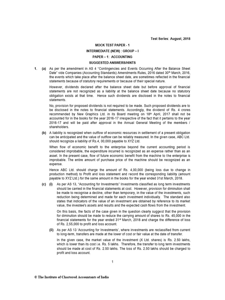 AccountsInter New MTP Nov18Ans | PDF