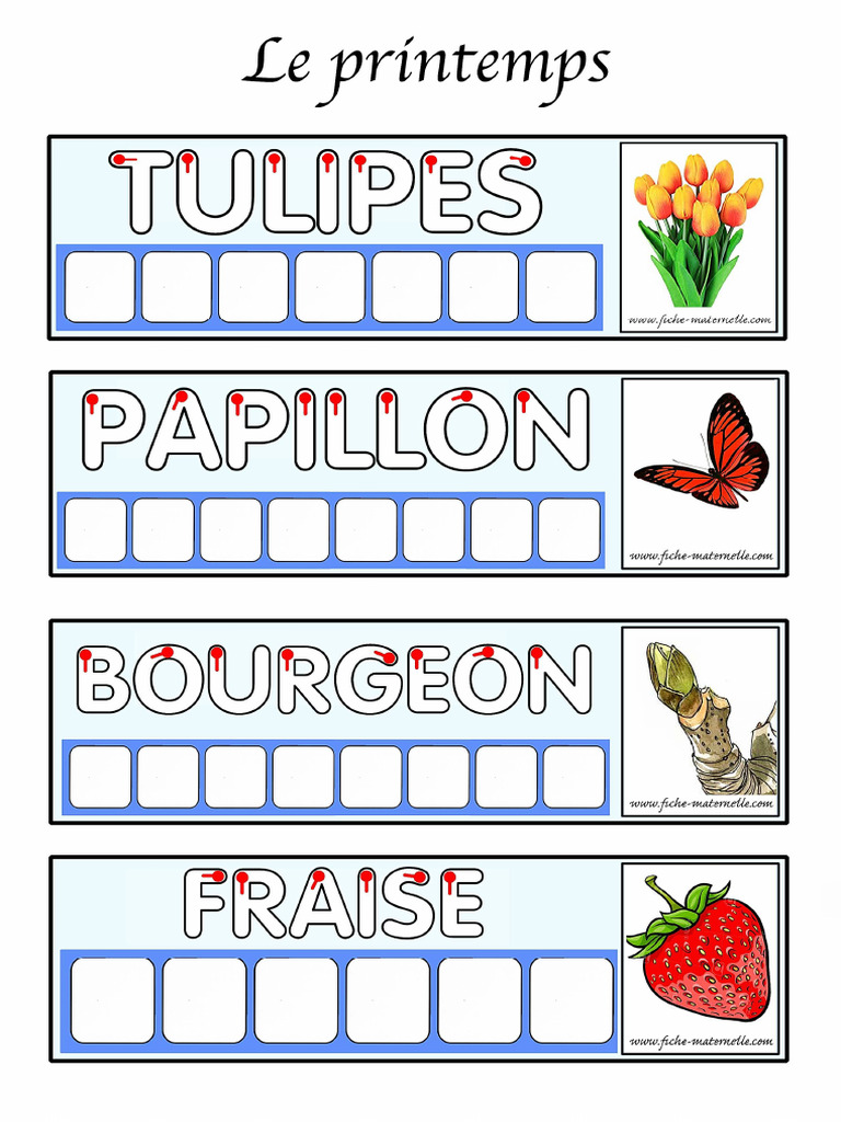 Mots A Ecrire Printemps | PDF