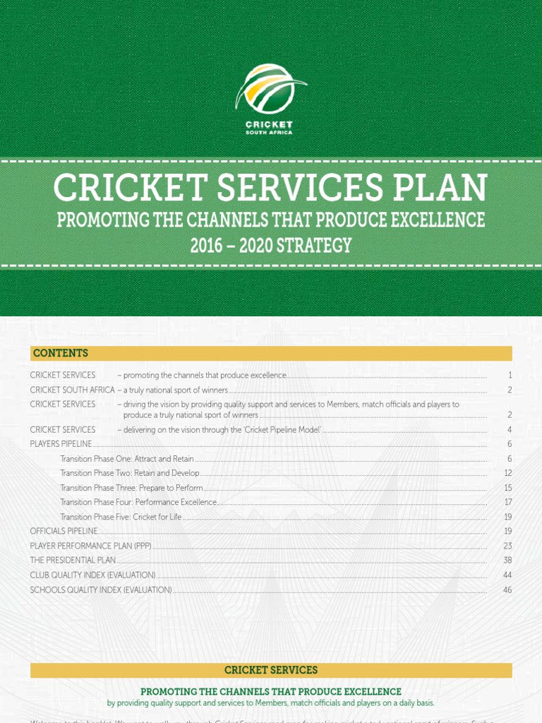 Cricket Services Plan v10 Lo Res | PDF