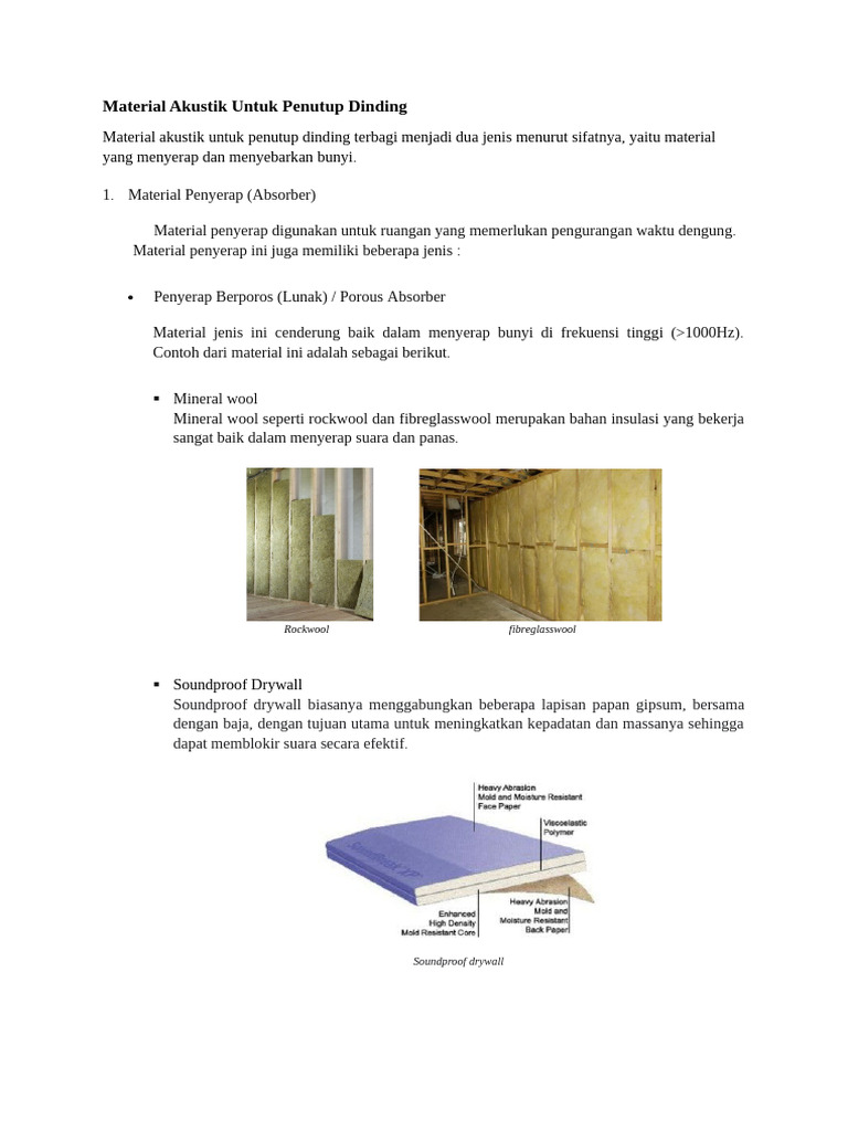 Material Akustik Penutup Dinding | PDF