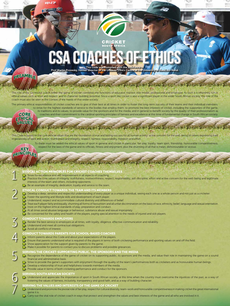 Coaches Code of Ethics 3 | PDF