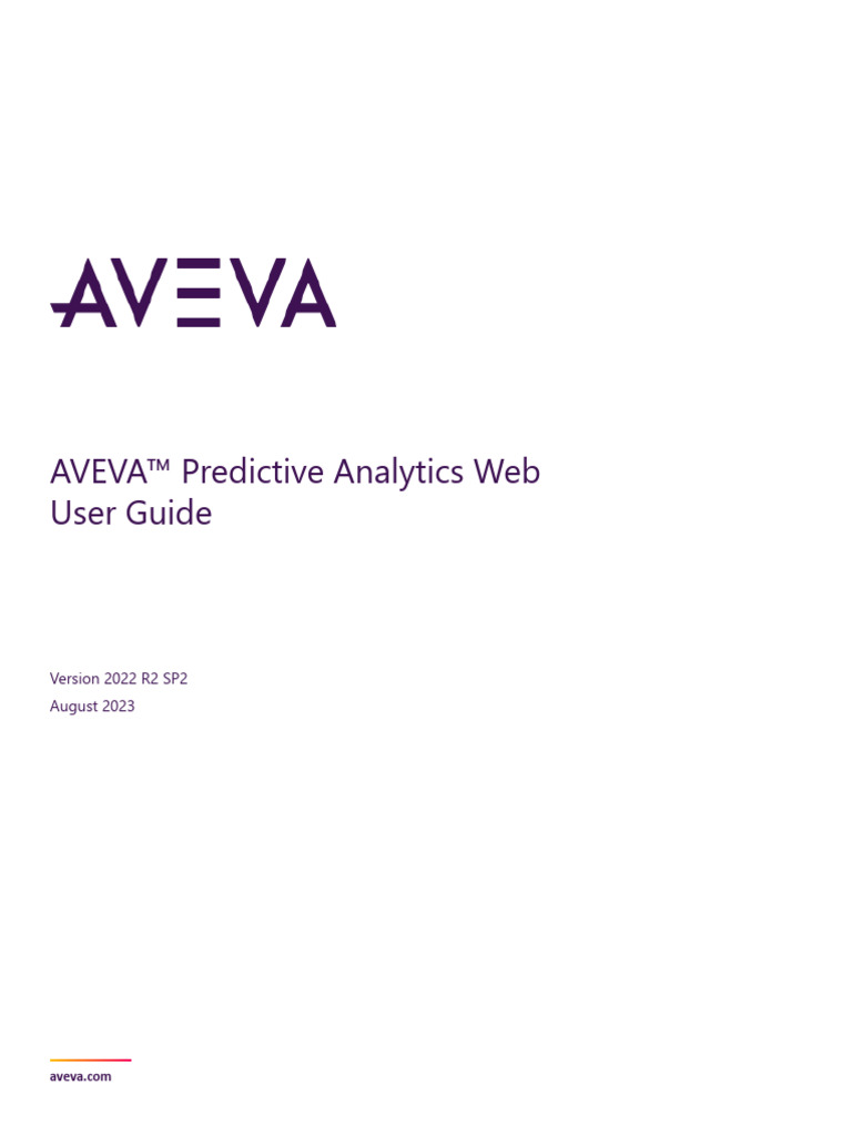 AVEVA Predictive Analytics Web User Guide | PDF