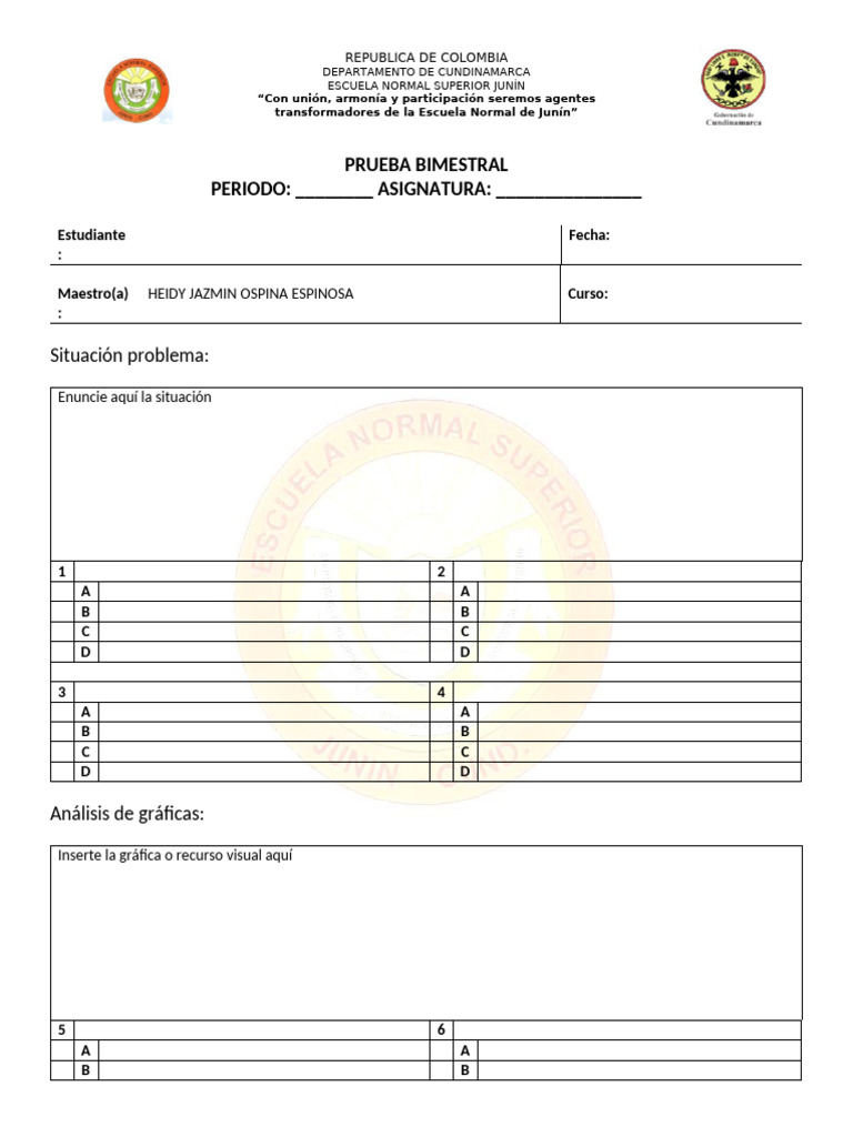 Formato de Examen | PDF | Aprendizaje
