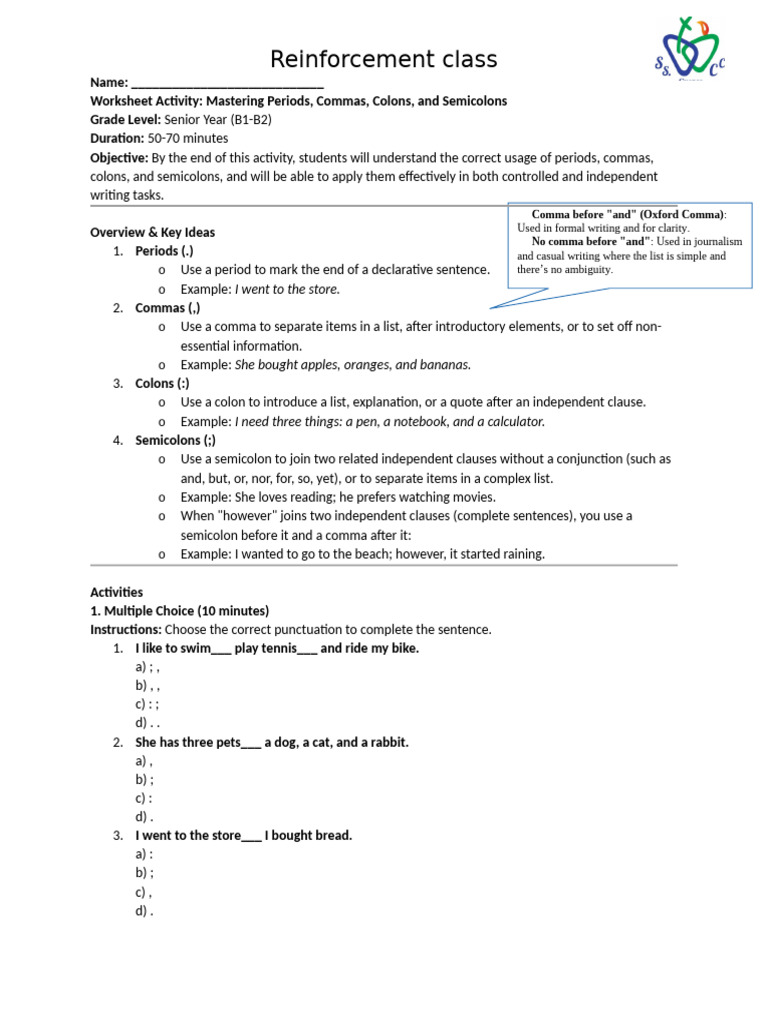 Worksheet Activity | PDF