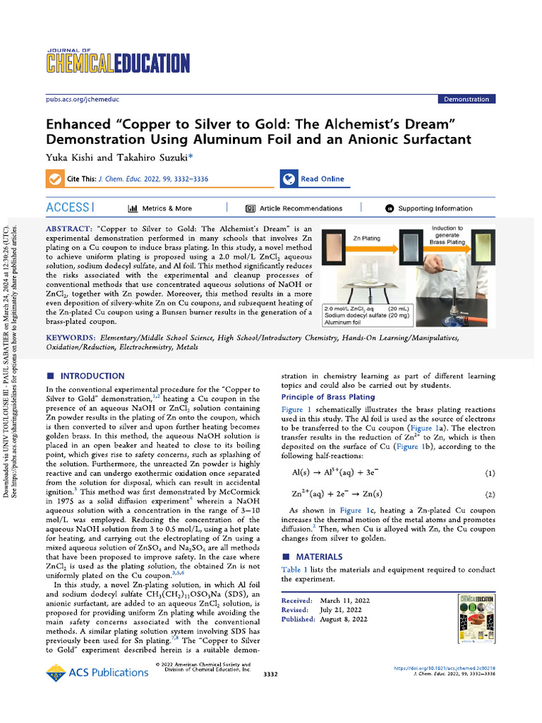 Enhanced "Copper To Silver To Gold The Alchemist's Dream" | PDF