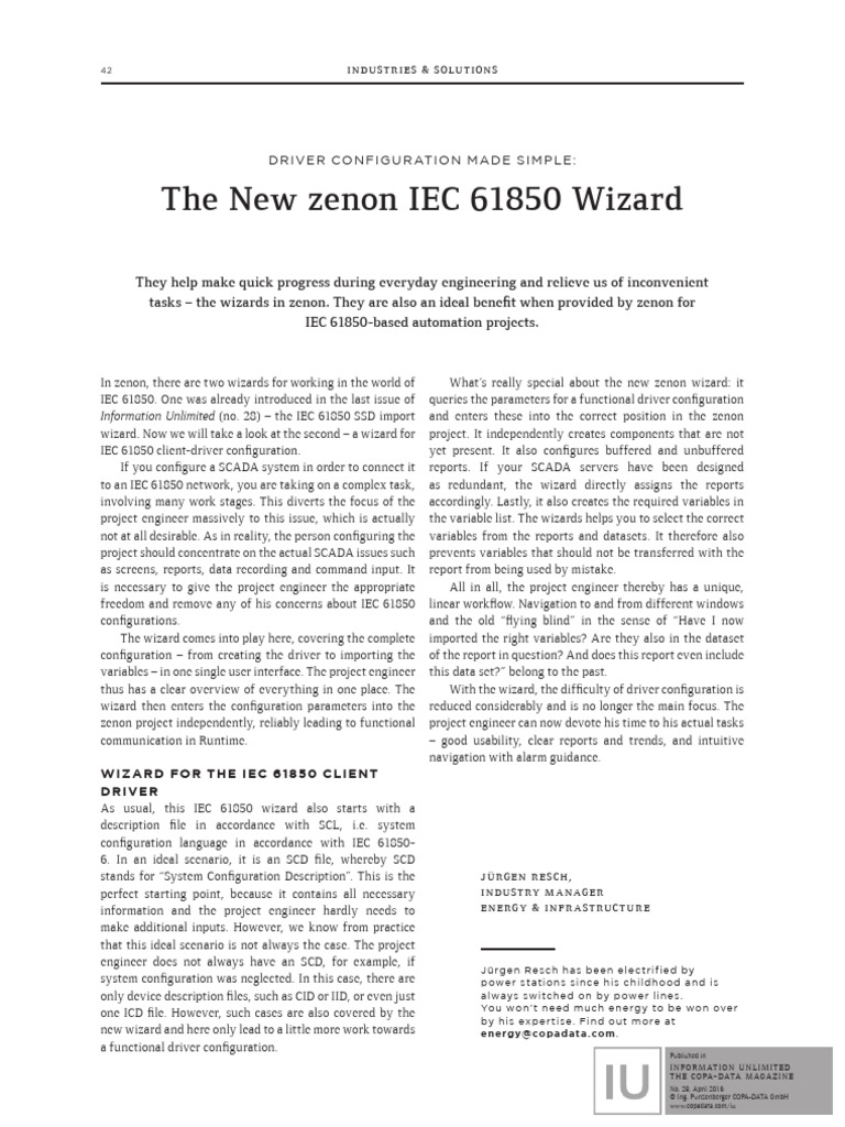Energy Wizard IEC 61850 Client Driver Configuration IU29 EN | PDF