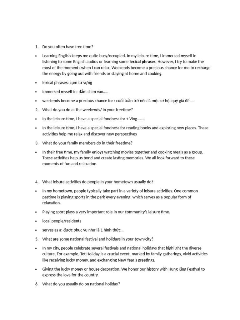 Do You Often Have Free Time | PDF