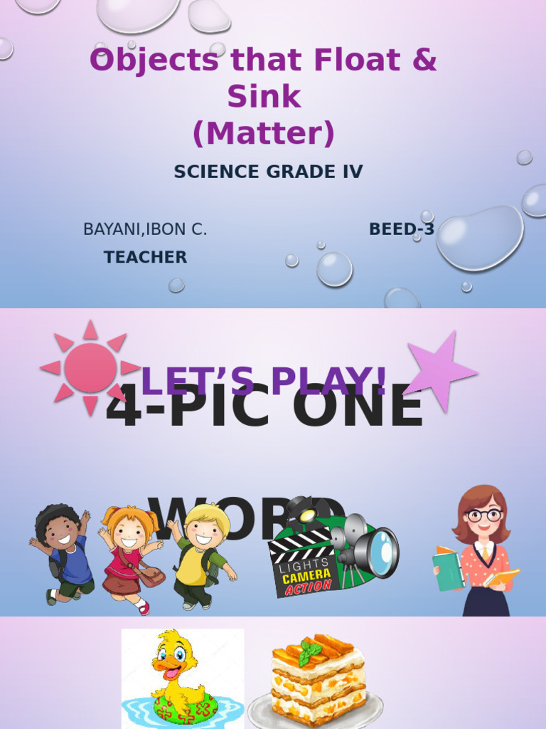 Float & Sink Lesson | PDF