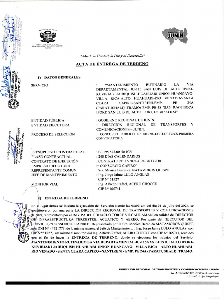 Acta de Entrega 3 | PDF