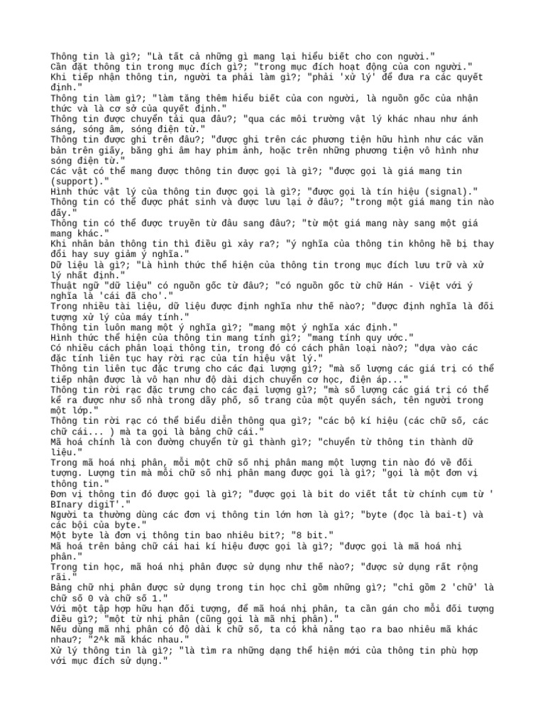 Bai 1 Thong Tin Va Xu Ly Thong Tin | PDF