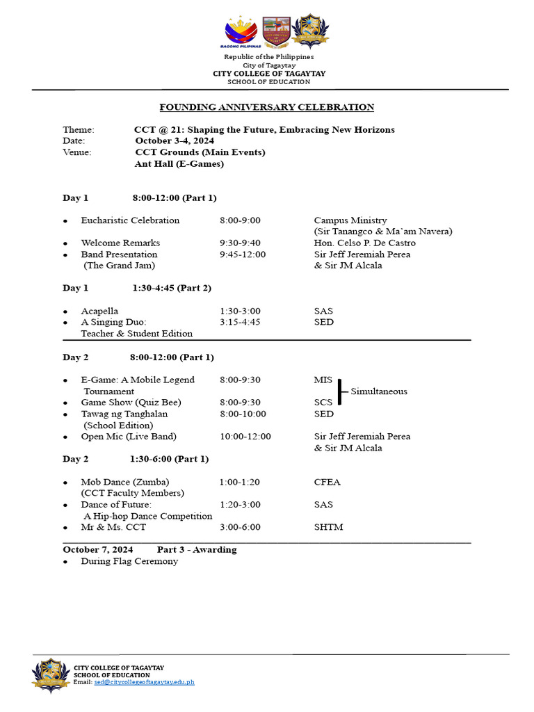 Founding Anniversary | PDF