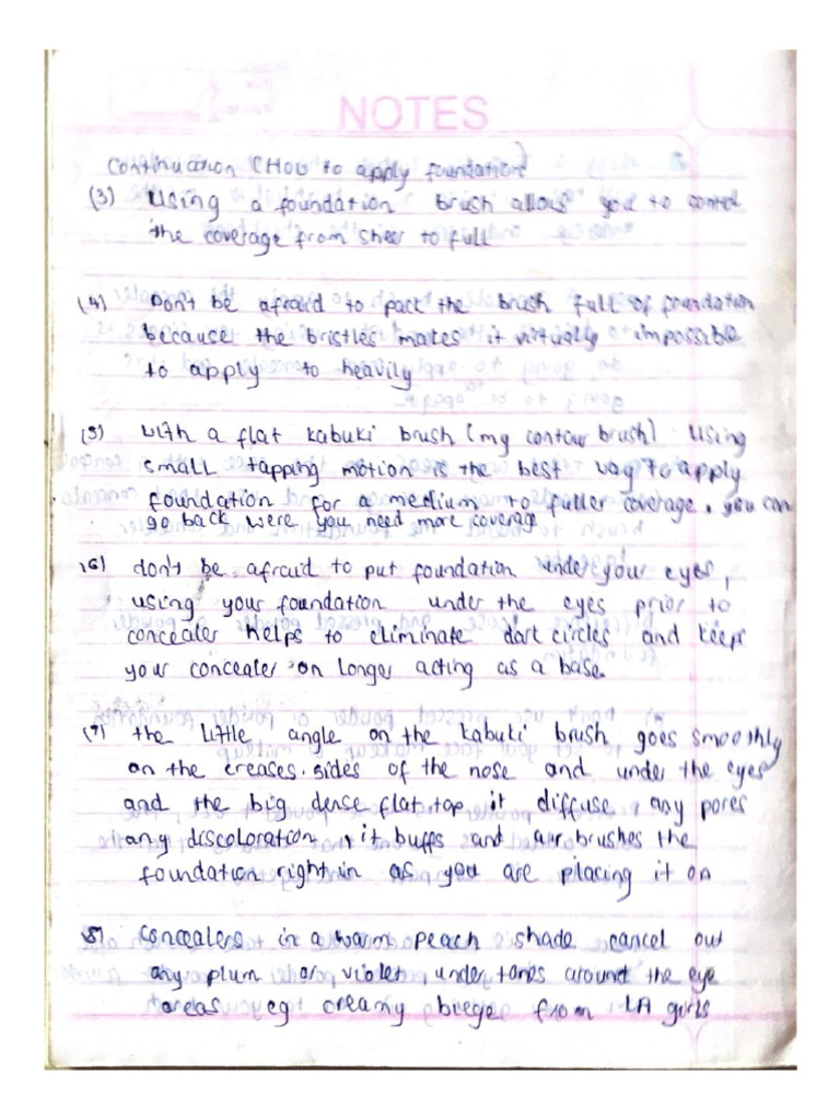 Makeup Notes-1 | PDF