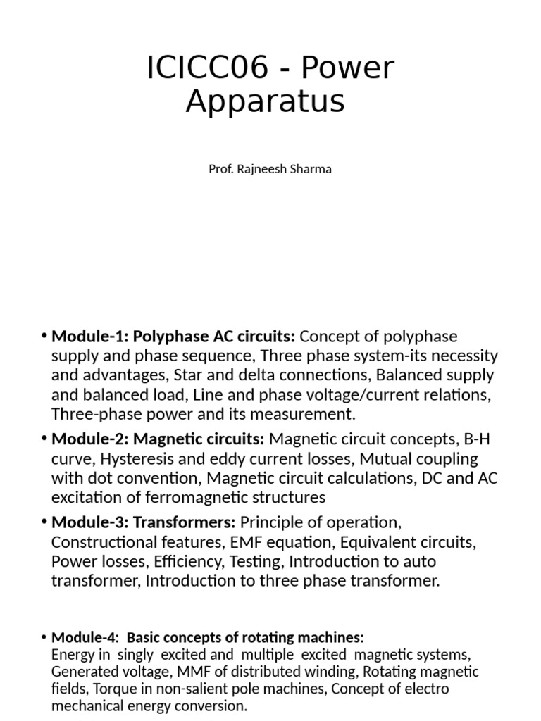 Module1 Ployphase CKT | PDF