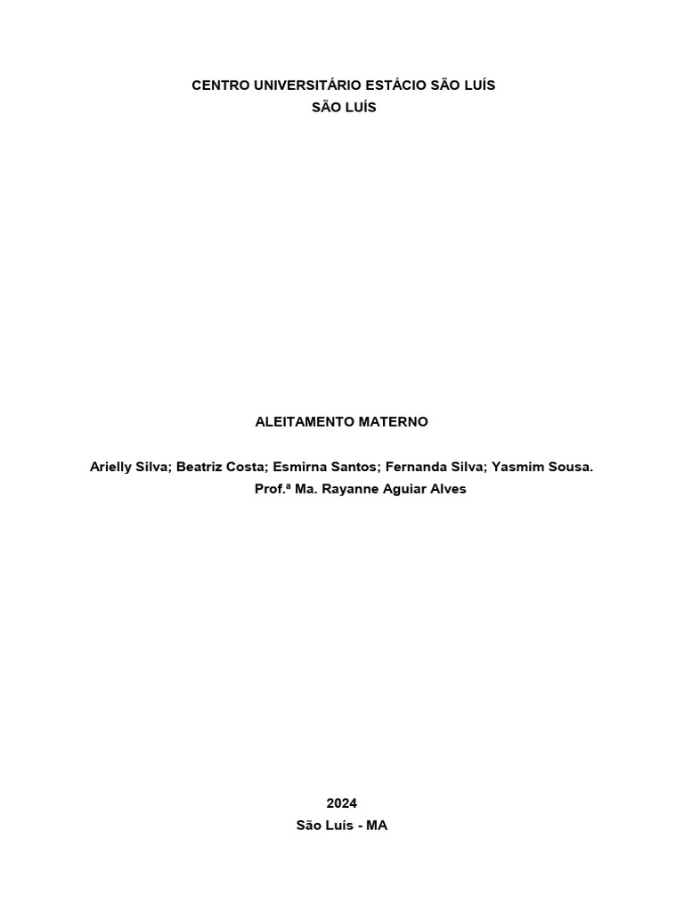 Aleitamento Materno Completo Pdf Pdf