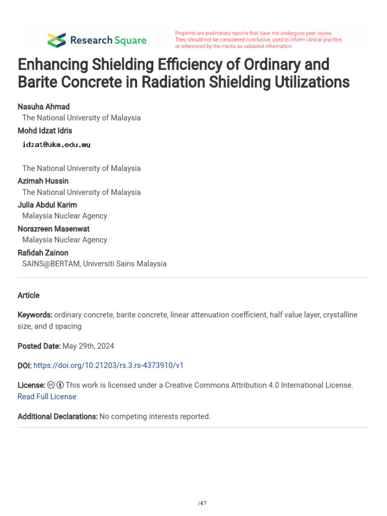 Enhancing Shielding Efficiency of Ordinary and Bar | PDF