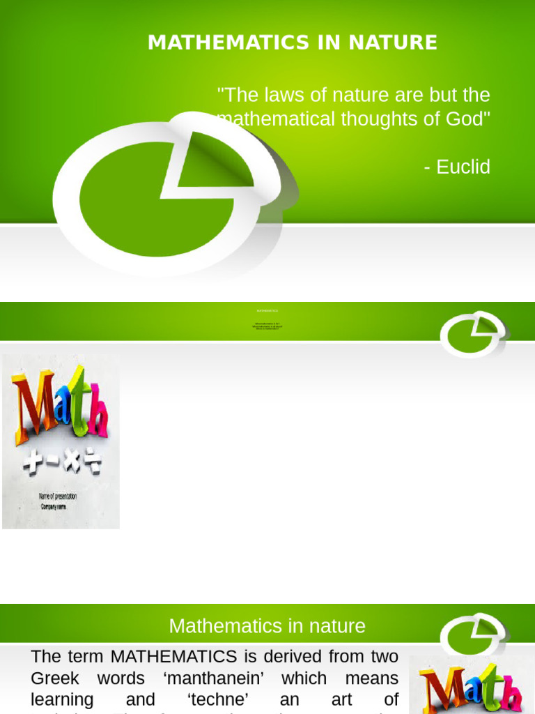 Lesson 1 What Is Math and Math in Nature | PDF