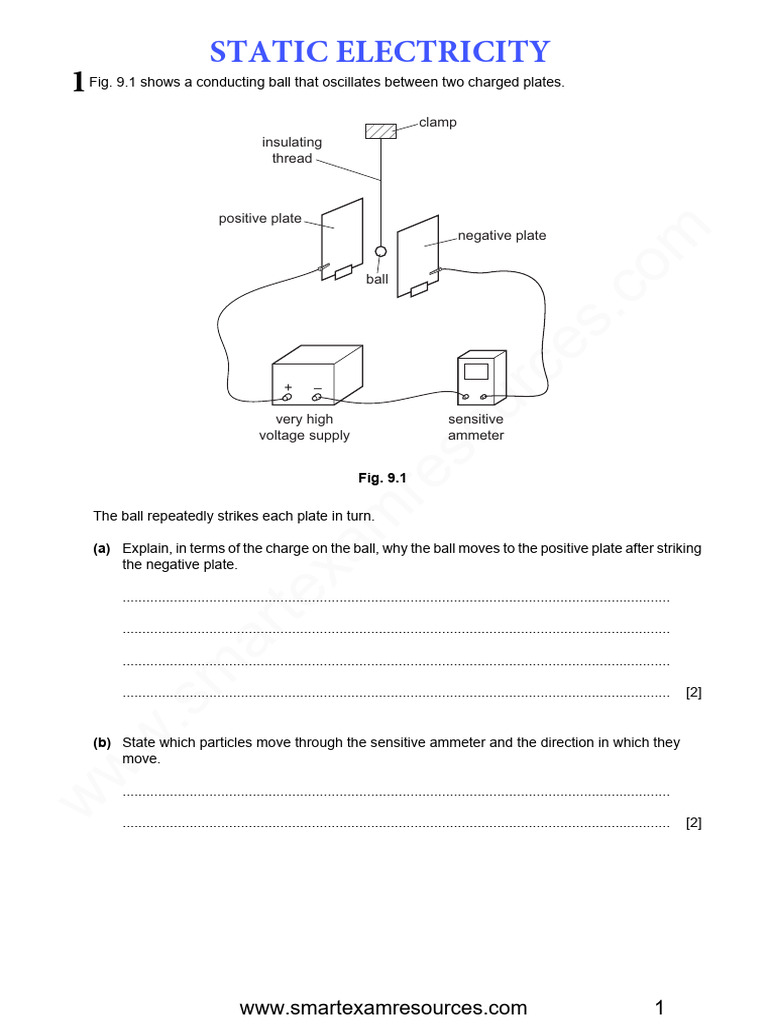 4.2.1 Static Electricity Set 3 Qp Ms | PDF