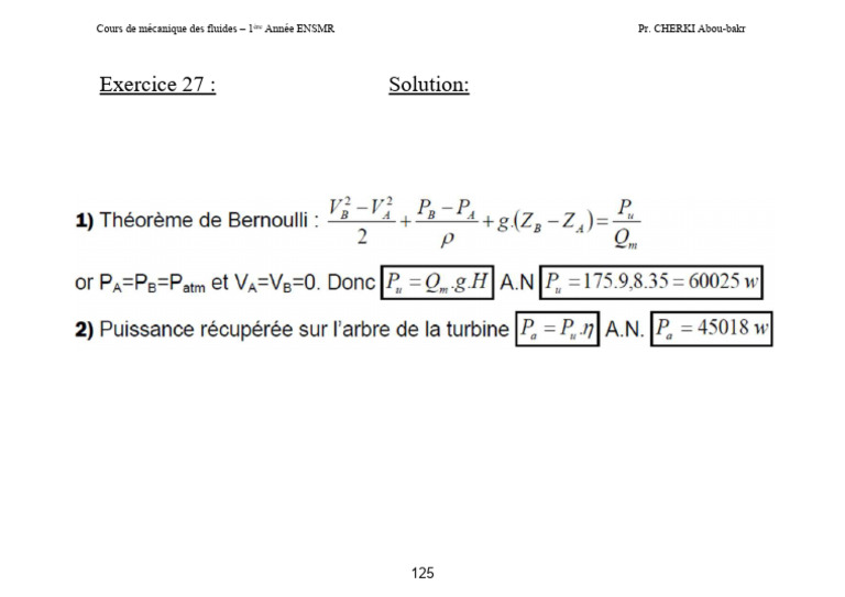 Solution Exercice 27 | PDF