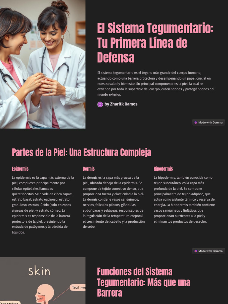 El-Sistema-Tegumentario-Tu-Primera-Linea-de-Defensa | PDF