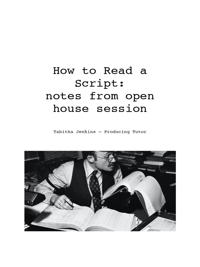 How To Read A Script | PDF